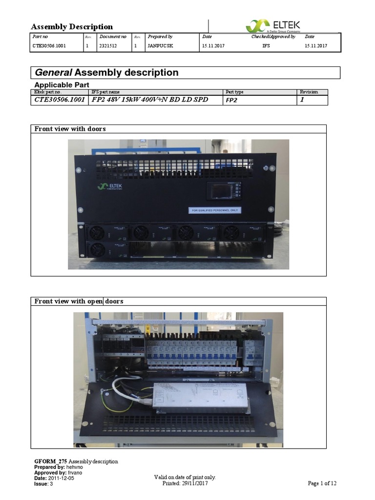 Eltek CTE30506.1001 (E - 2321512 - 1 - 1) - 1 PDF | PDF