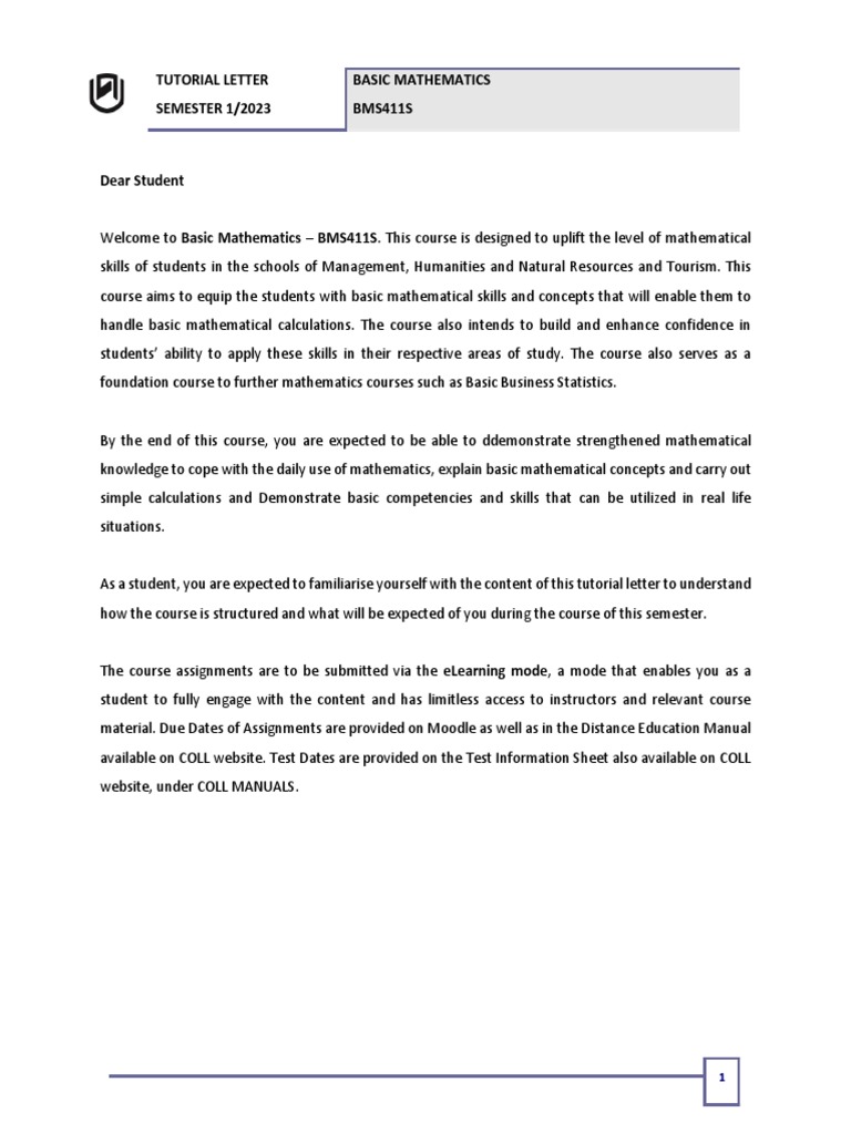 Tutorial Letter S1 2023 (Distance Only) | PDF | Academic Dishonesty ...