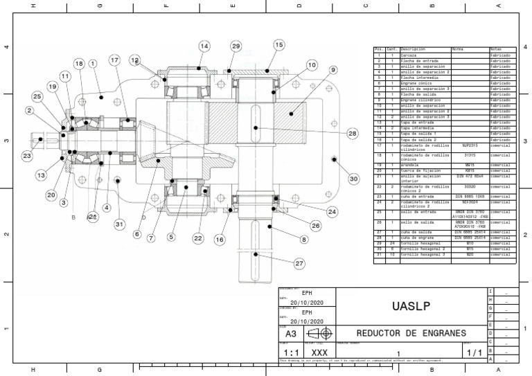 Lista de Partes Reductor Eng Conicos | PDF | Bienes manufacturados