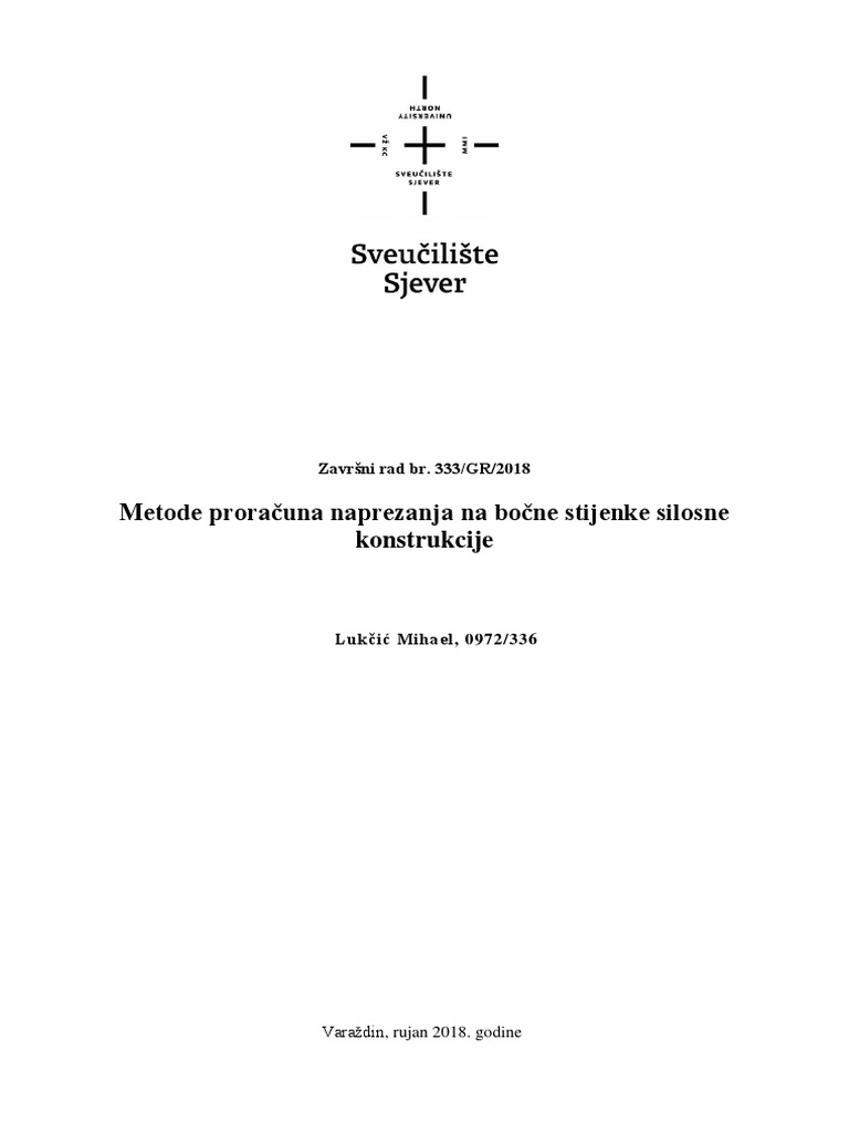 Metode Proračuna Naprezanja Na Bočne Stijenke Silosne Konstrukcije | PDF