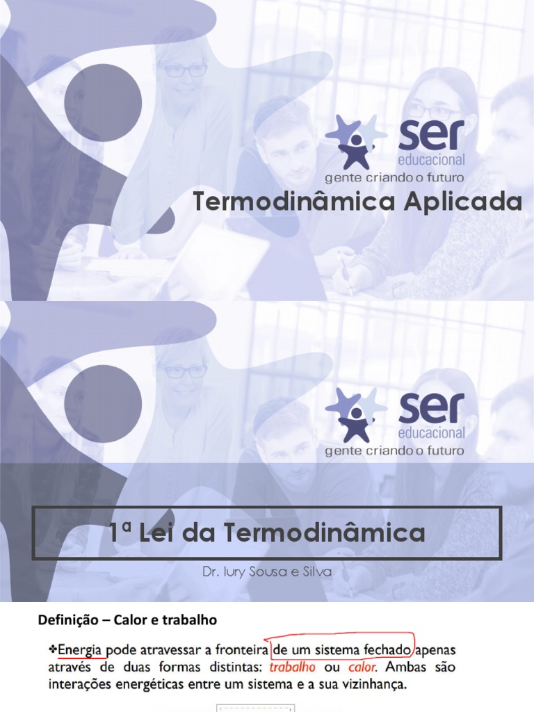 Aula 3 - 1 Lei Da Termodinâmica - 18 03 PDF | PDF | Ciências e Matemática