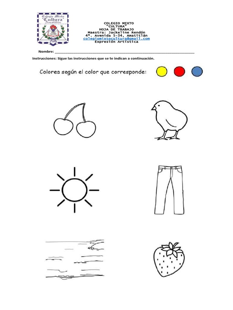 Hojas de Trabajo Expresión Artística | PDF | Color | Qualia
