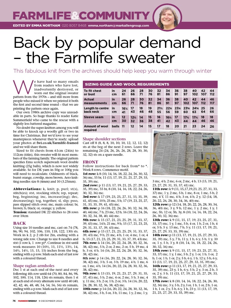 Knitting Pattern For Web | PDF | Knitting | Sweater