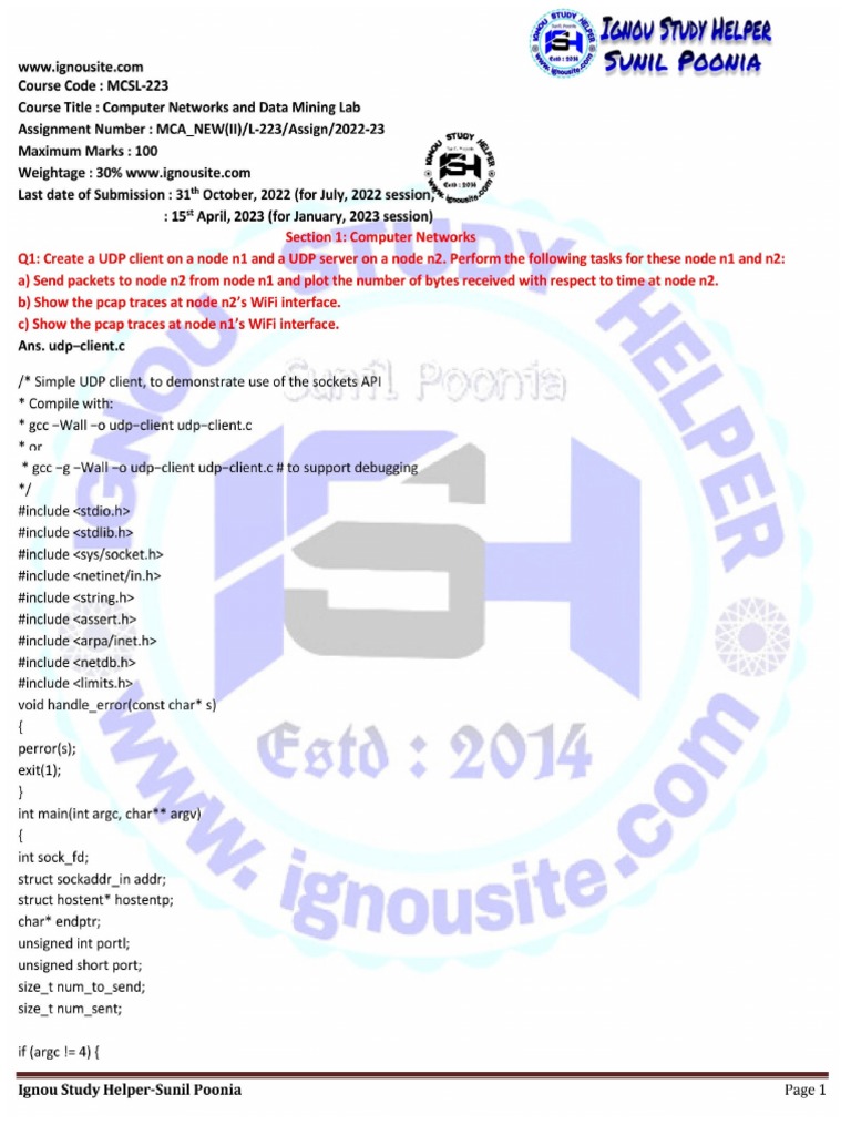 MCSL-223 2022 23 | PDF