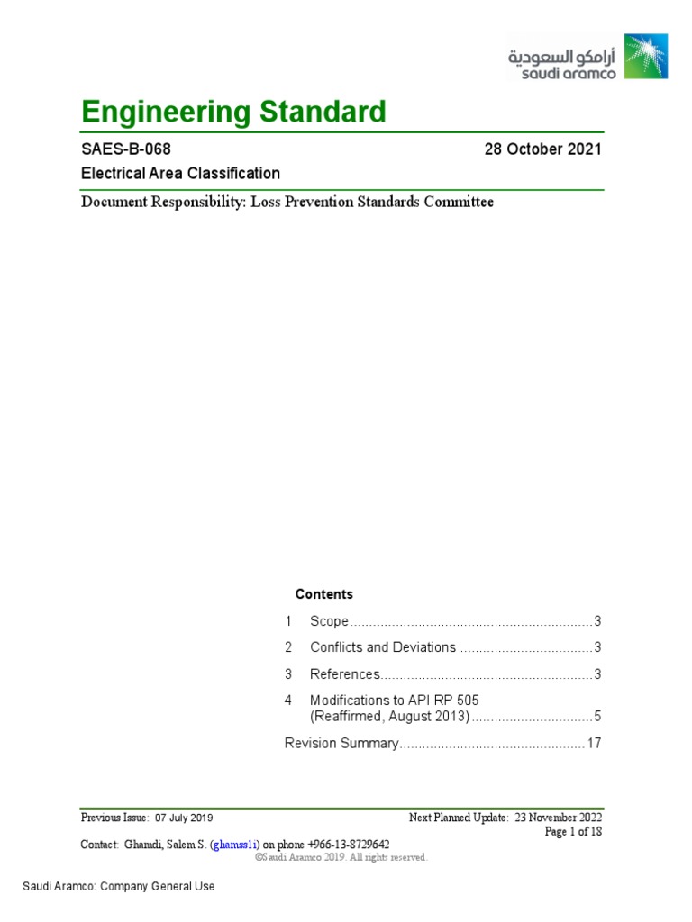 SAES-B-068 Editorial Revision (10-28-2021) | PDF | Combustion | Pump