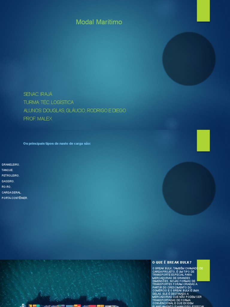Modal Marítimo | PDF | Cargueiro | Transporte