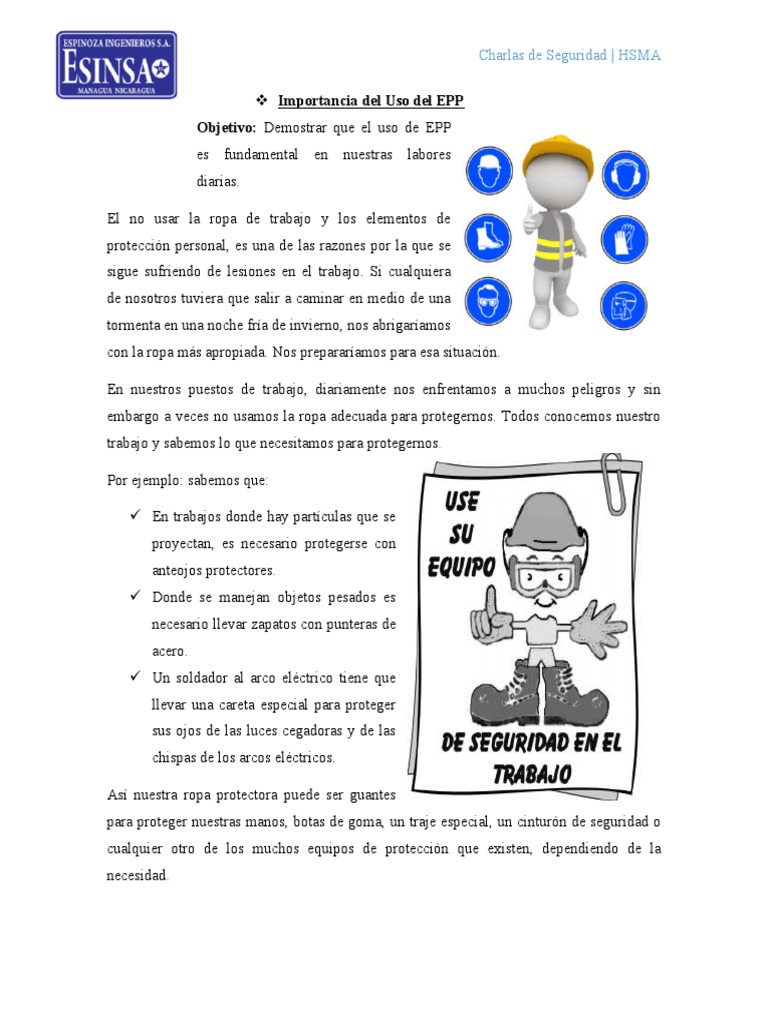 06 - Importancia Del Uso Del EPP | PDF