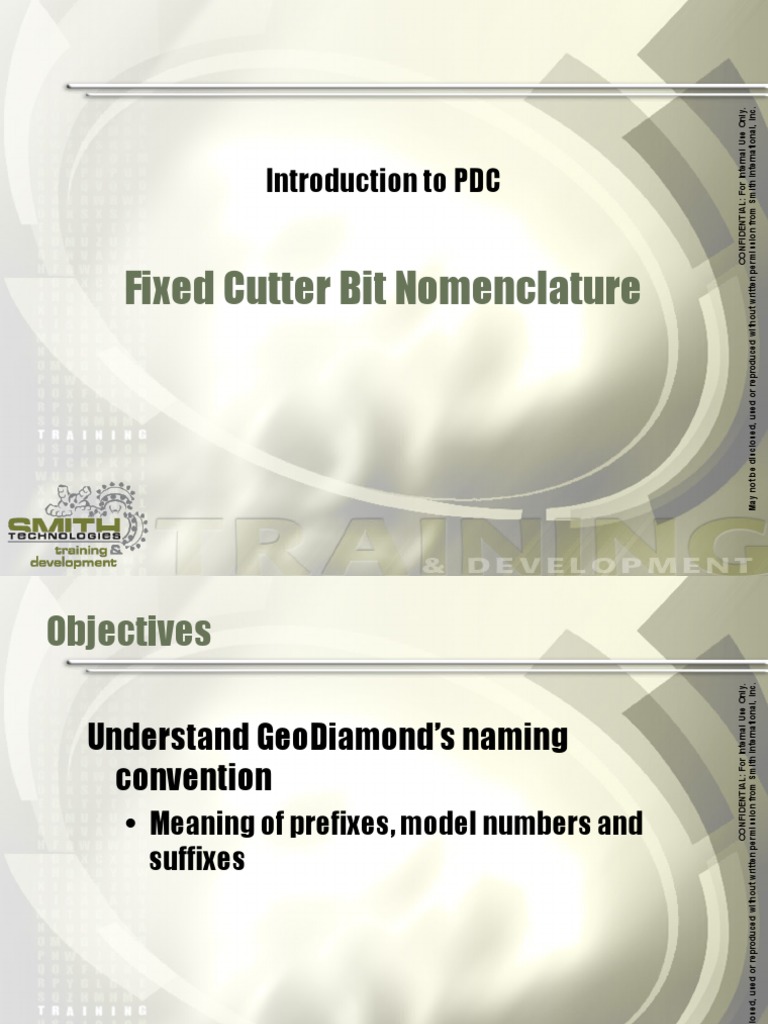 3-6 Fixed Cutter Bit Nomenclature | PDF | Manufactured Goods ...