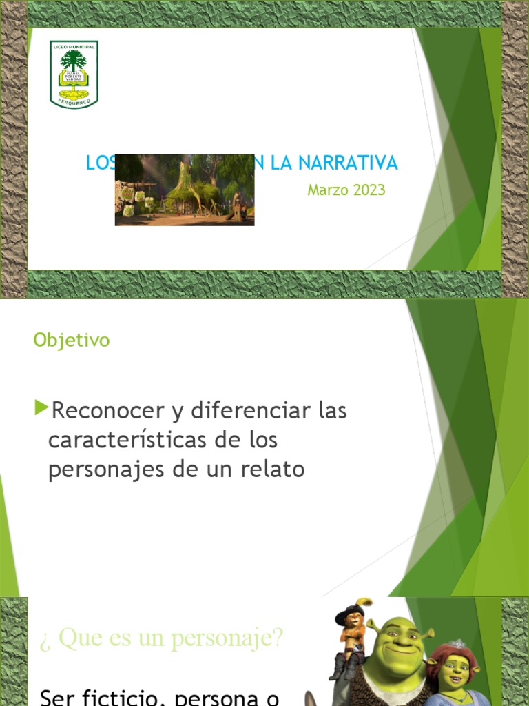 Características de los Personajes Narrativos | PDF | Relaciones ...
