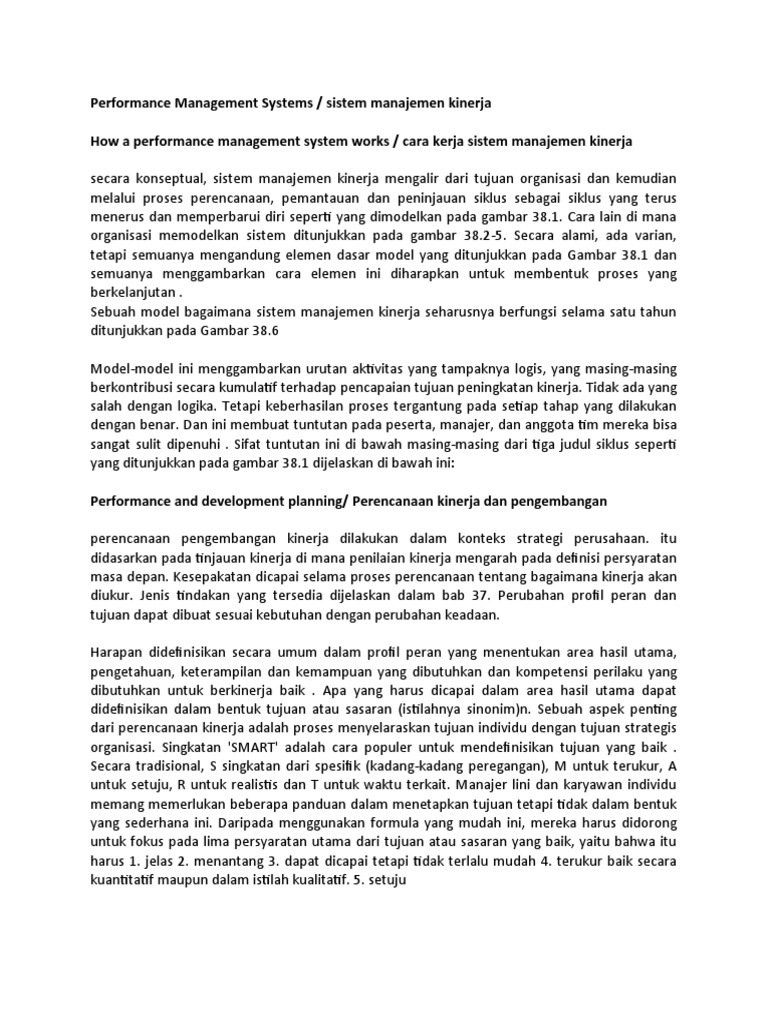 Performance Management Systems | PDF