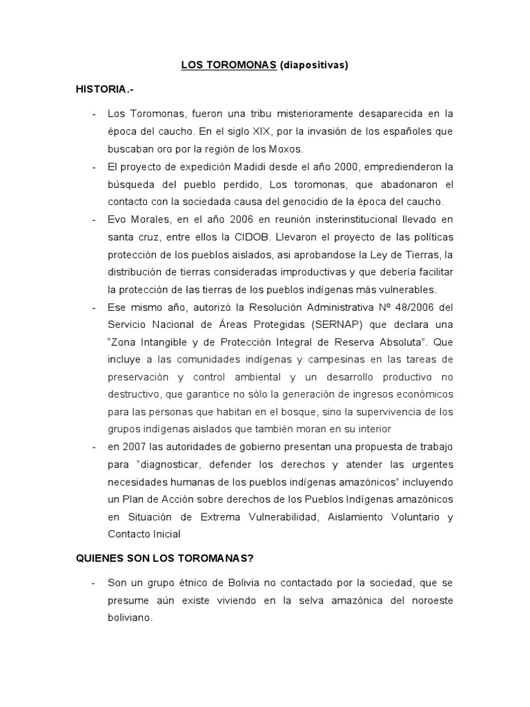 Toromonas Diapositivas | PDF