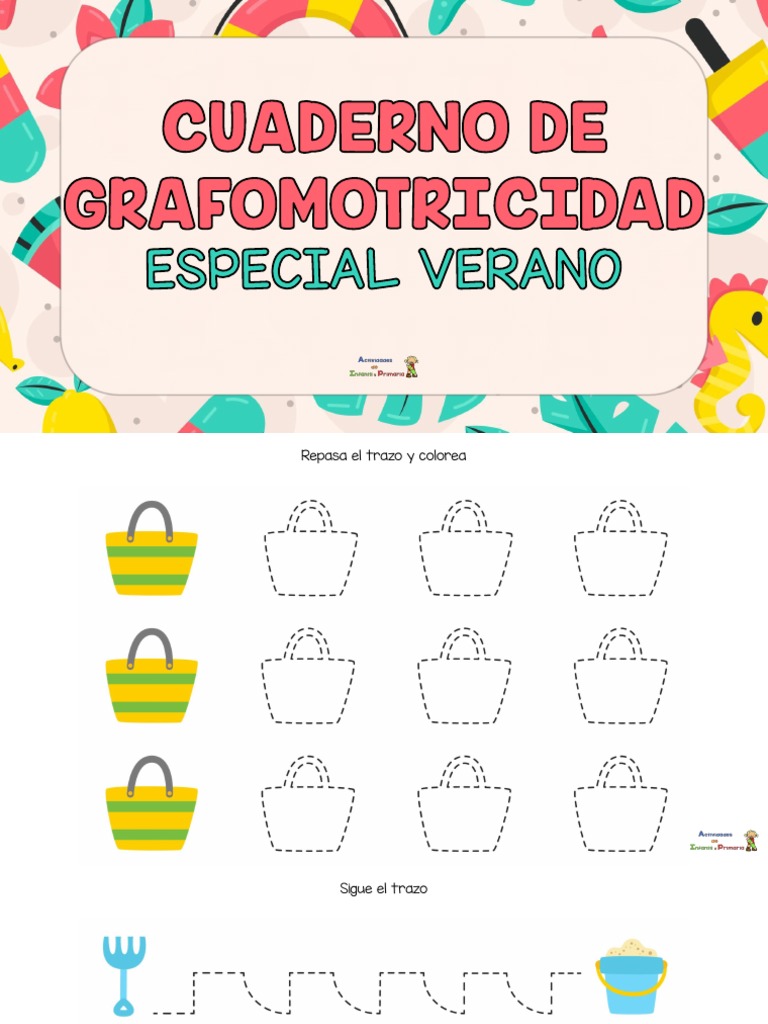 Super Cuaderno Grafomotricidad Verano | PDF