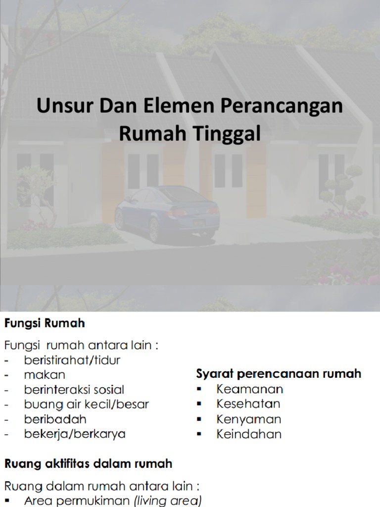 Elemen Perancangan Rumah Tinggal | PDF