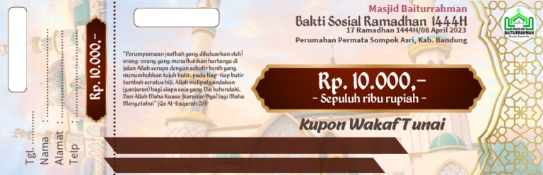 Kupon Wakaf Baksos | PDF