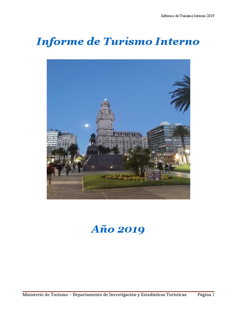 Informe de Turismo Interno 2019 | PDF | Turismo | Uruguay