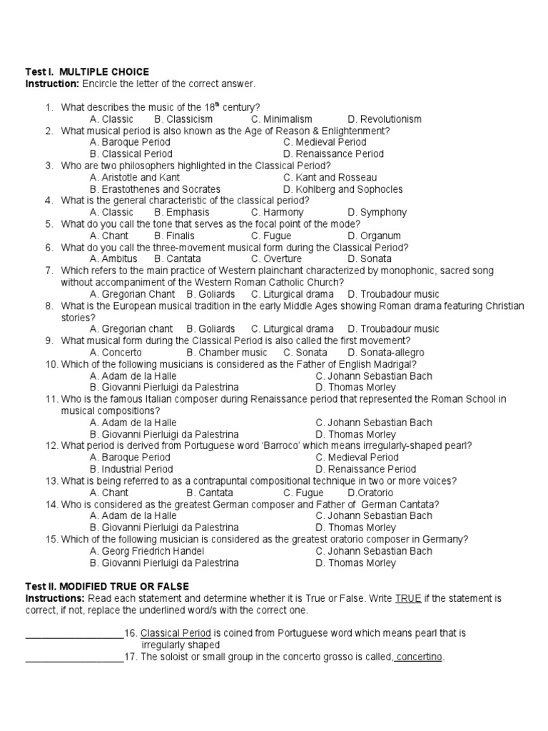 Music Grade 9 | PDF | Classical Period (Music) | Classical Music