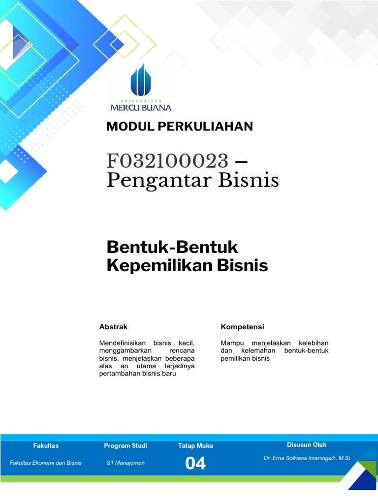 Modul P.Bisnis - TM 4 PDF | PDF