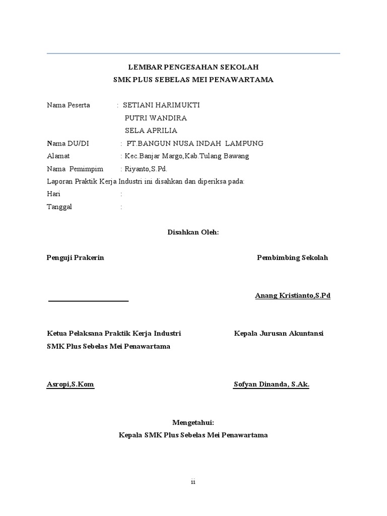 Laporan PKL Putrii | PDF | Karier & Perkembangan | Ilmu Sosial