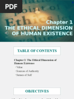 Chapter 1-The Ethical Dimension of Human Existence | PDF | Morality | Relativism