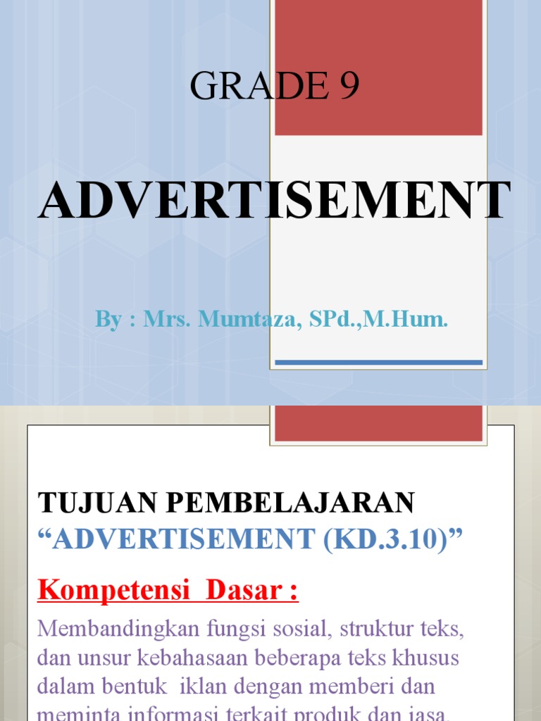 GRADE 9 ADVERTISEMENT Edited 07022021 | Download Free PDF | Advertising ...