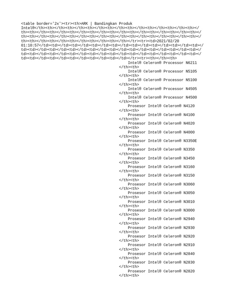 Intel ARK ComparisonChart 2021 02 20 | PDF | Tablet Computer | Office ...