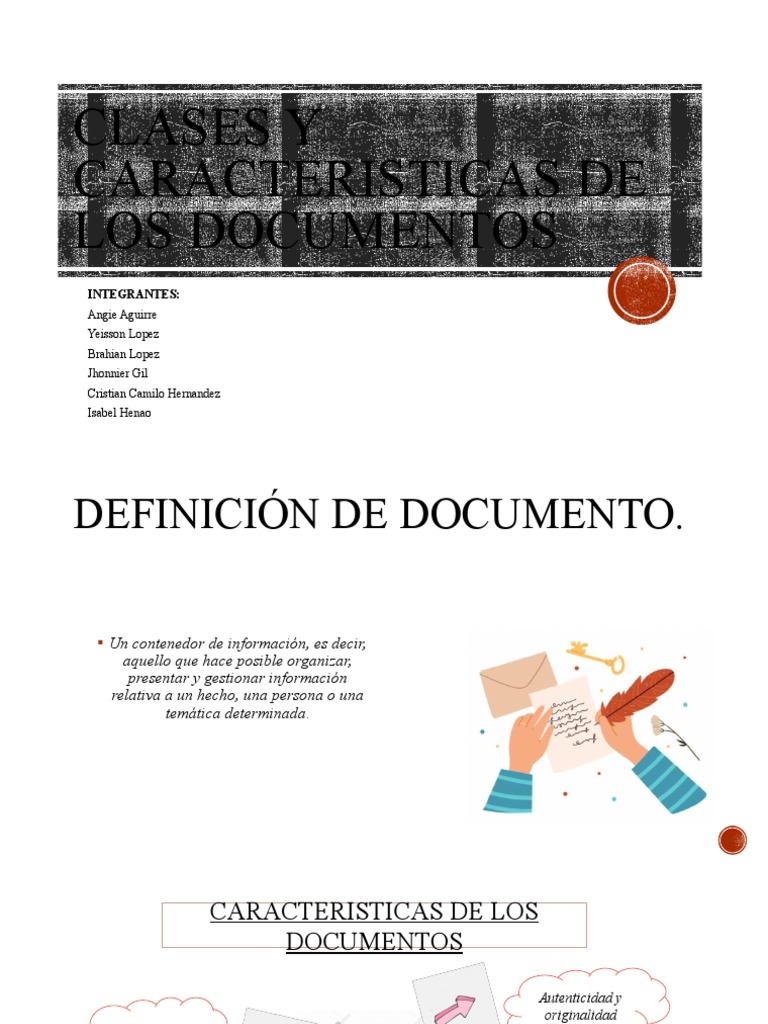 Clases y Caracteristicas de Los Documentos | PDF