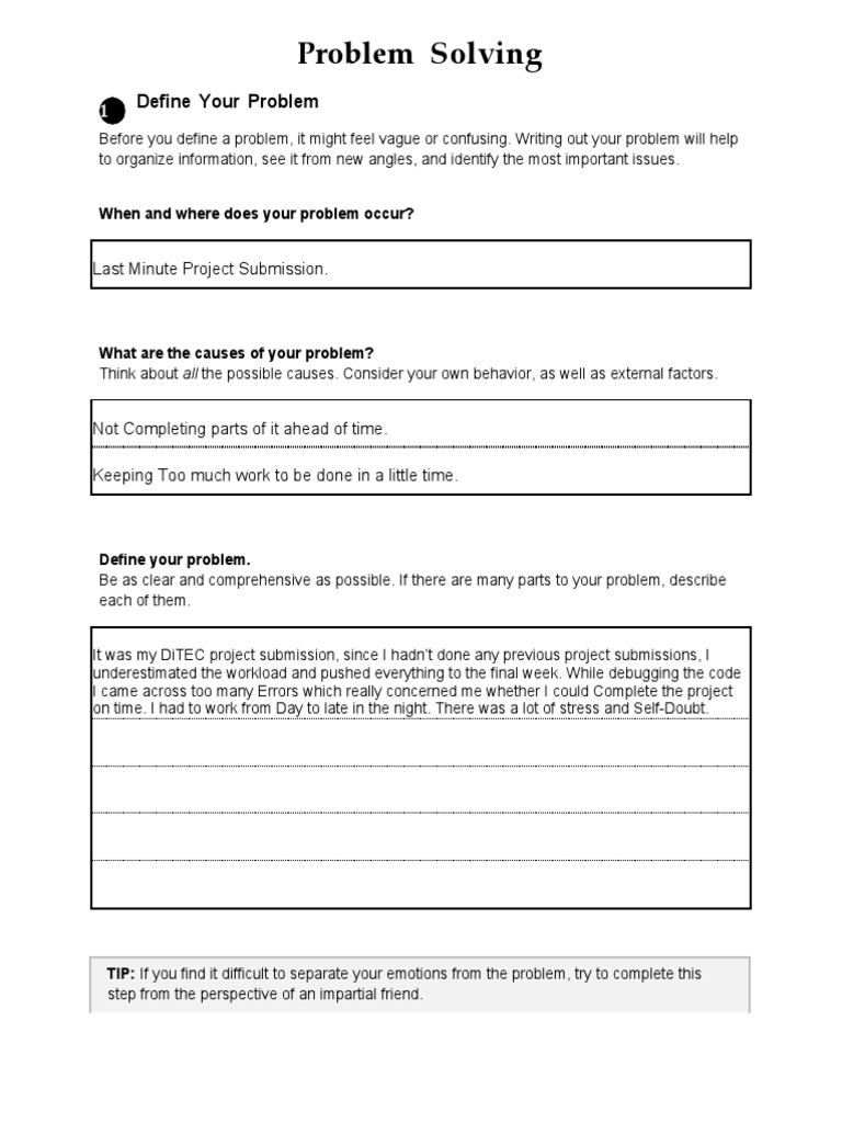 Problem Solving | PDF | Thought | Psychology