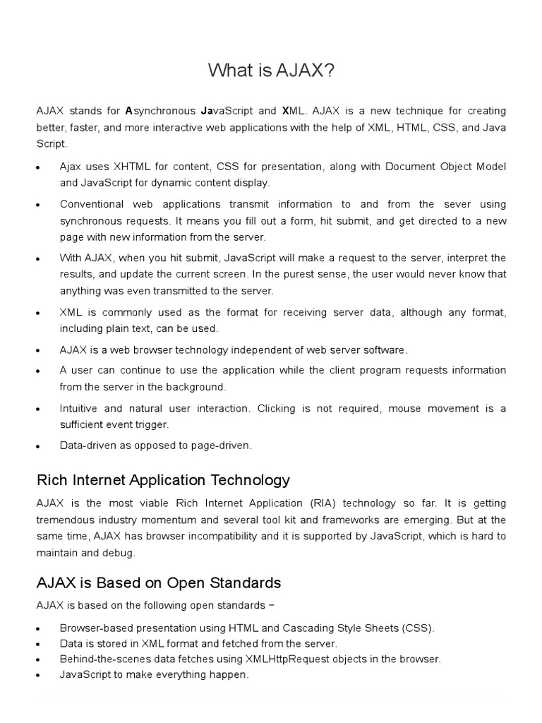 What Is AJAX | PDF