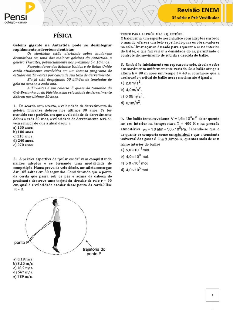 Material Pré-Enem - Física PDF | PDF | Luz | Relâmpago