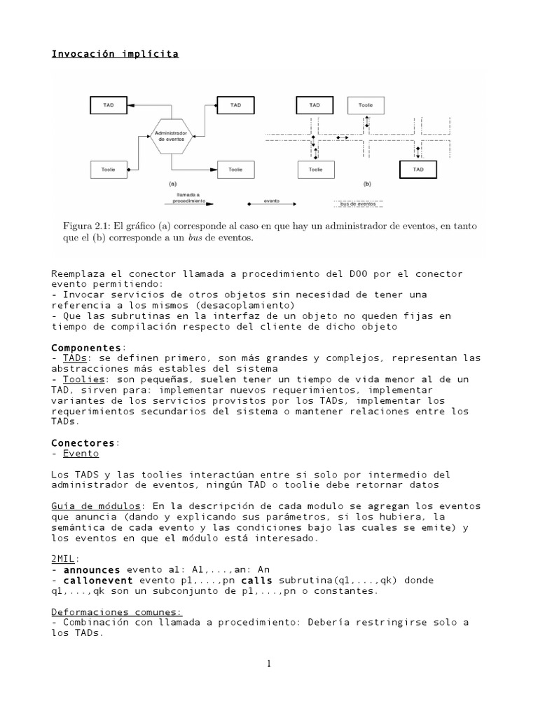 Invocación Implícita en TADs y Toolies | PDF | Finanzas y dinero ...