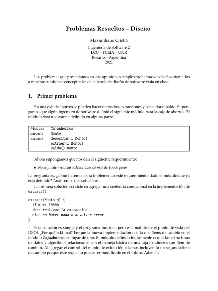Problemas Diseno | PDF | Bases de datos | Software