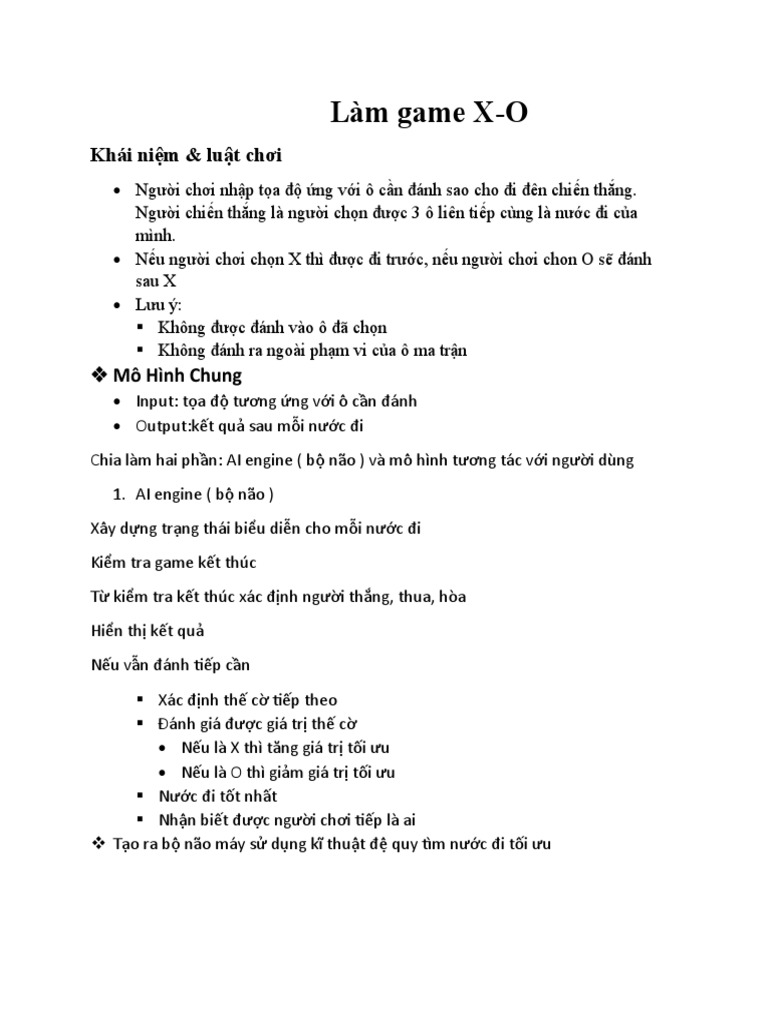 Làm Game XO | PDF