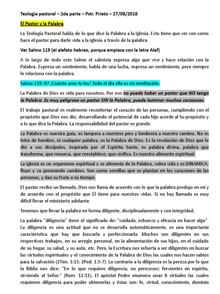 El Pastor y La Palabra 2 Parte | PDF | Dios | Cristo (título)