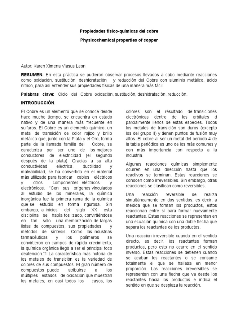 Ciclo Del Cobre | PDF | Cobre | Rieles