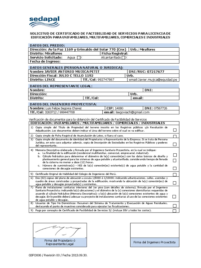 Modelo de Factibilidad Sedapal Ultimo | Descargar gratis PDF | Agua ... Modelo de Factibilidad Sedapal Ultimo | Descargar gratis PDF | Agua ...
