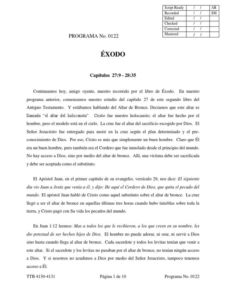 Éxodo 27.9-28.35 | PDF | Jesús | Cordero de Dios