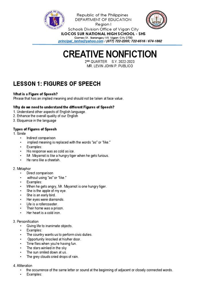 CNF Reviewer 2ndquarter | PDF | Essays | Narrative