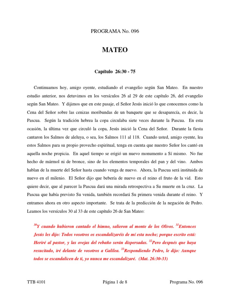 MATEO | PDF | Jesús | San Pedro