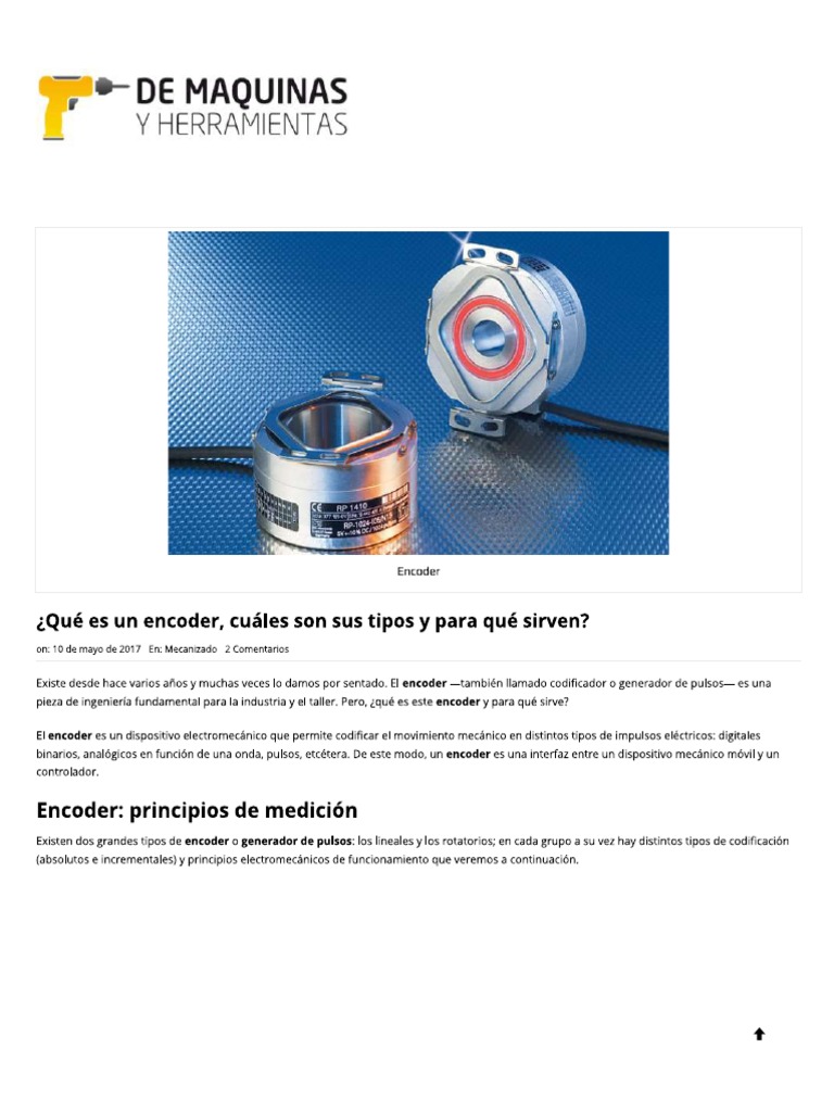 2 - Tipos y Aplicaciones de Encoders | PDF
