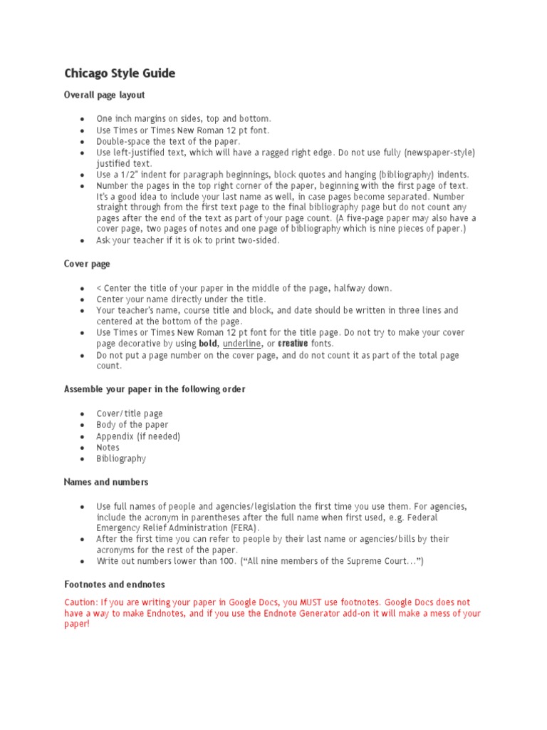 Chicago Style Guide | PDF | Note (Typography) | Citation