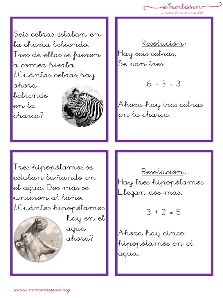 problemas-sumas-y-restas-nivel-1-animales | PDF | Osos | Oso polar