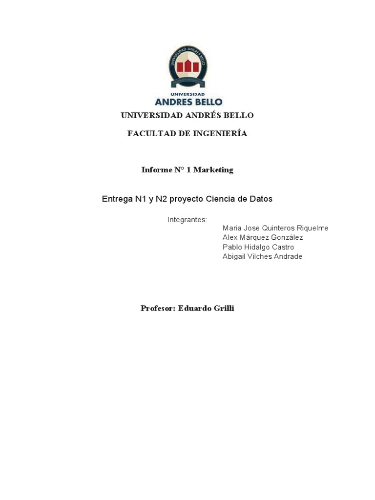 Informe #1 - Marketing | PDF | Marketing | Bancos