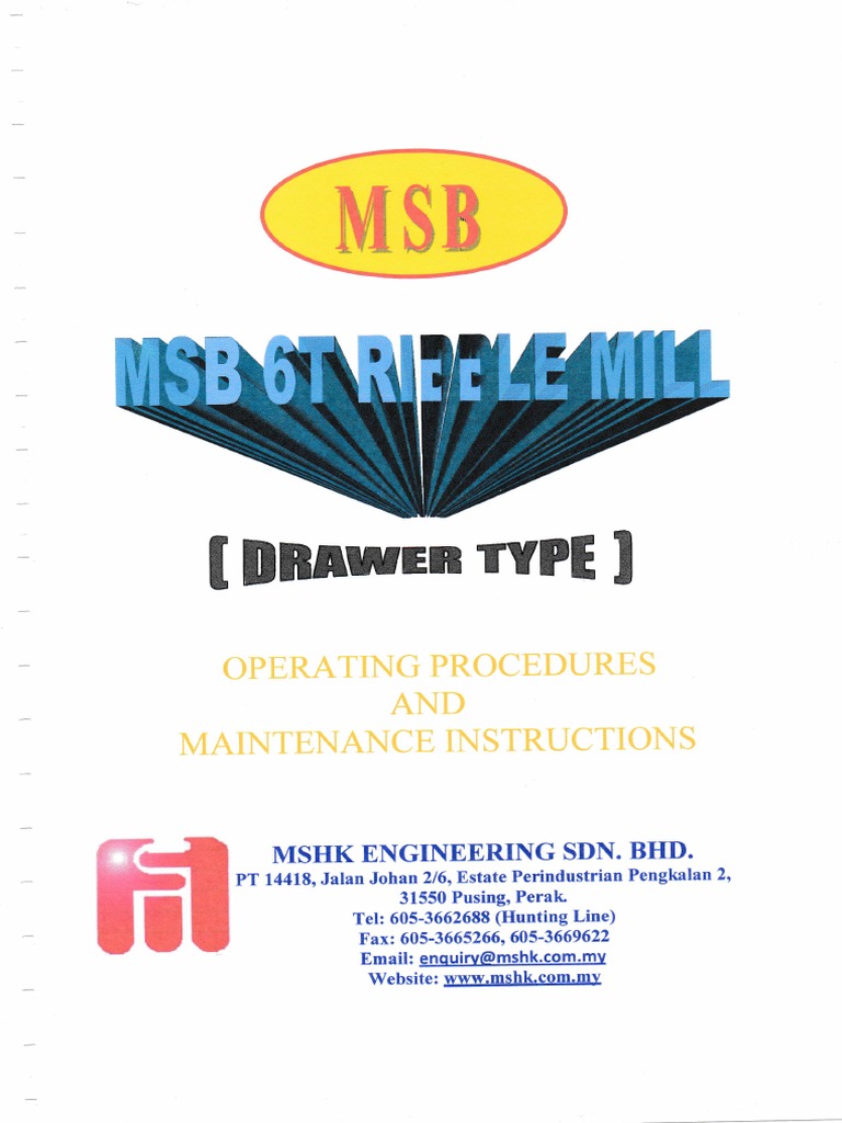 MSB 6T Ripple Mill PDF | PDF | Tools | Secondary Sector Of The Economy