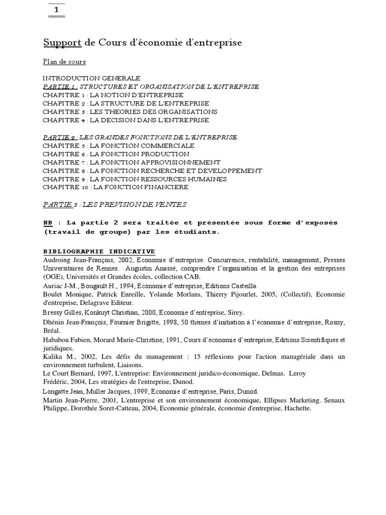 Economie D'entreprise 2023 PDF | PDF | Business | Bien (économie)