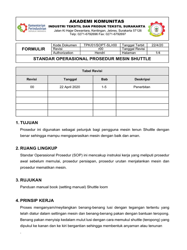 01-SOP Shuttle PDF | PDF
