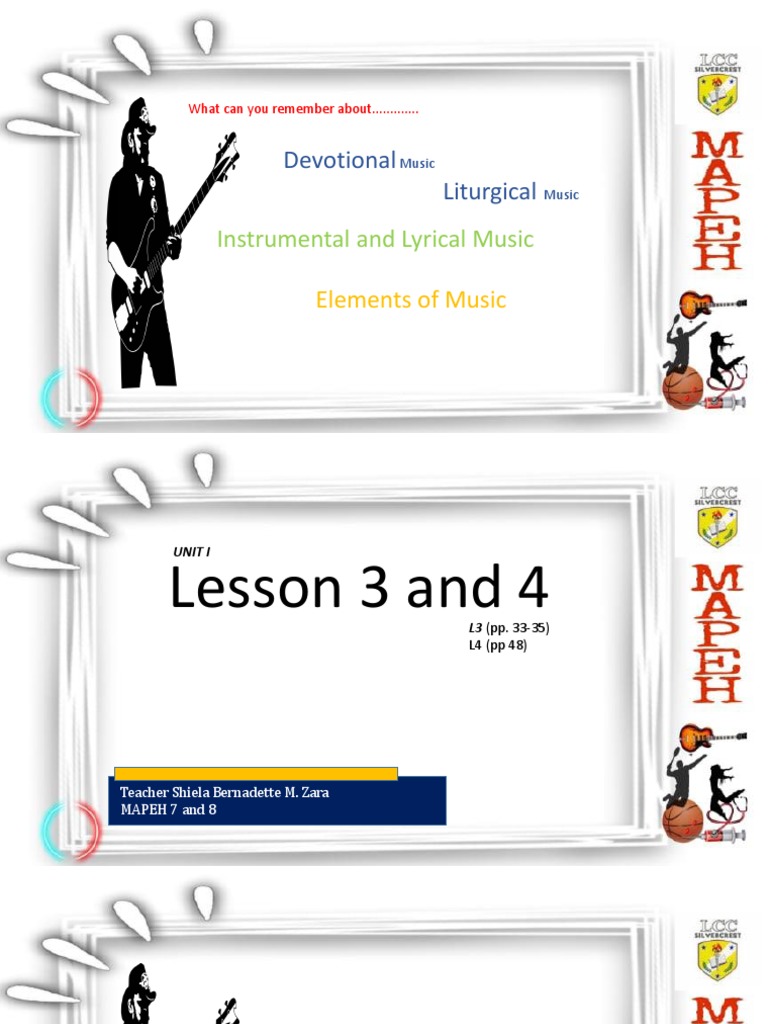 MUSIC 7 PPT No. 2 L3 and L4 PDF | PDF