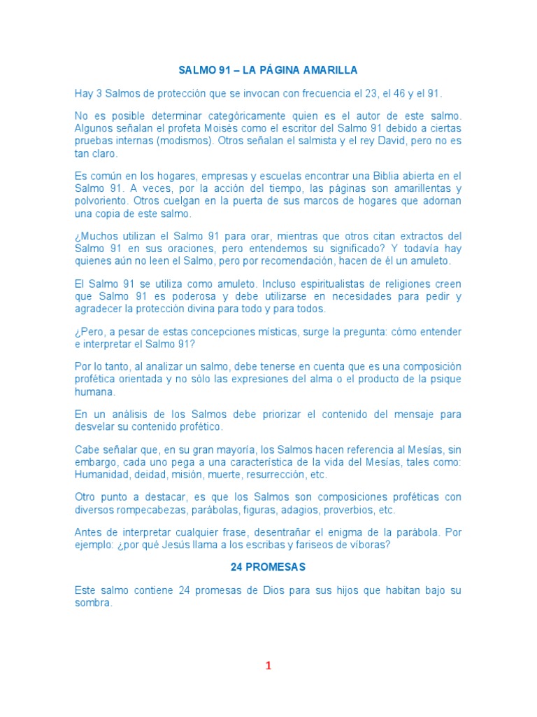 Salmo 91 | PDF | Salmos | Dios