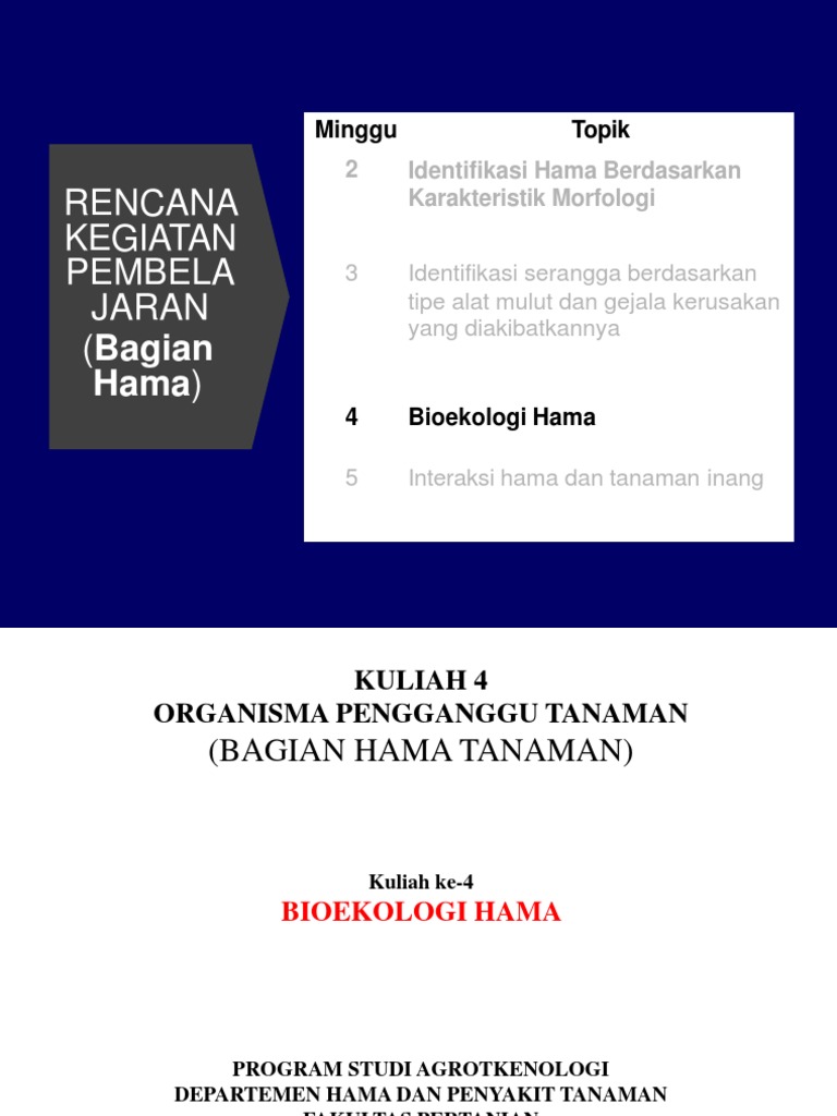 Bioekologi Hama | PDF | Sexual Reproduction | Reproduction