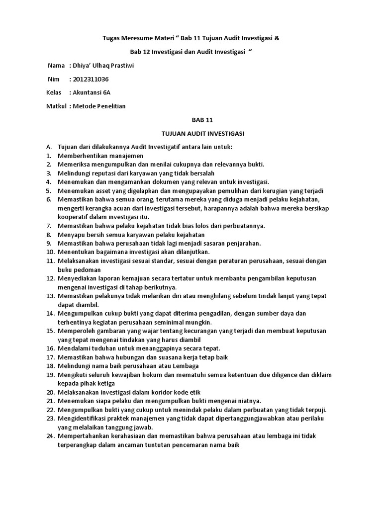 Tugas Meresume Materi Bab 11 Dan Bab 12 | PDF