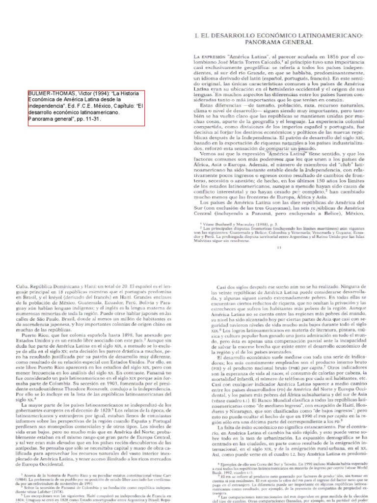 Bulmer-Thomas Cap 1 | PDF | America latina | Américas